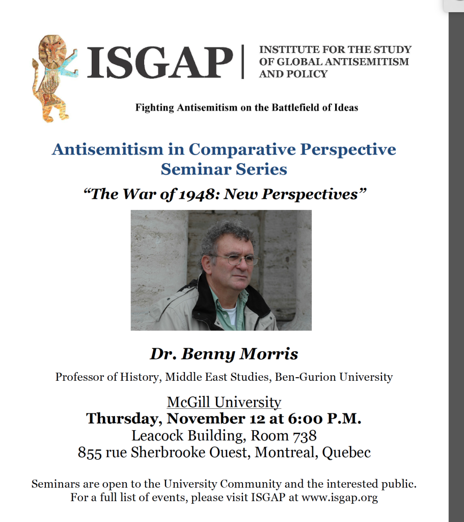 Benny Morris flyer | AskAbigail Productions